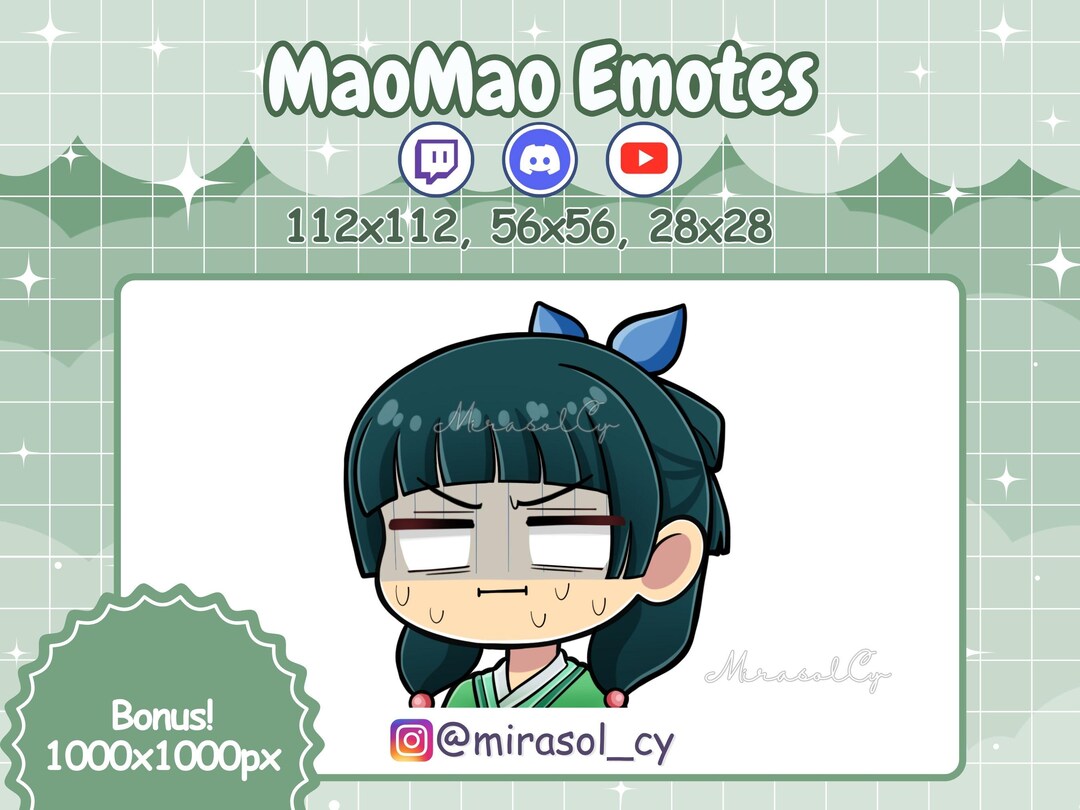 Mao Mao Emote, Nervous Emotes, the Apothecary Diaries, Kusuriya No ...