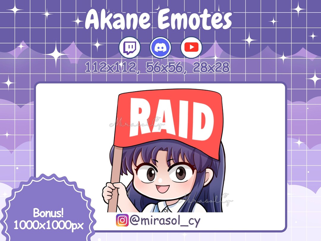 Akane Emotes, Kawaii Anime, Twitch Discord Youtube Emotes (instant ...
