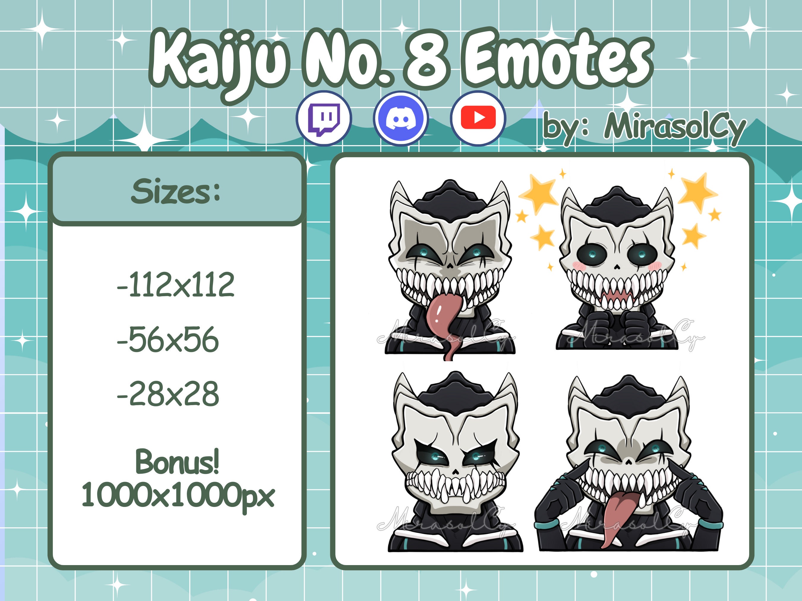 Kafka Hibino Twitch Emotes, Kaiju No 8 Discord Emote, Anime Kawaii ...