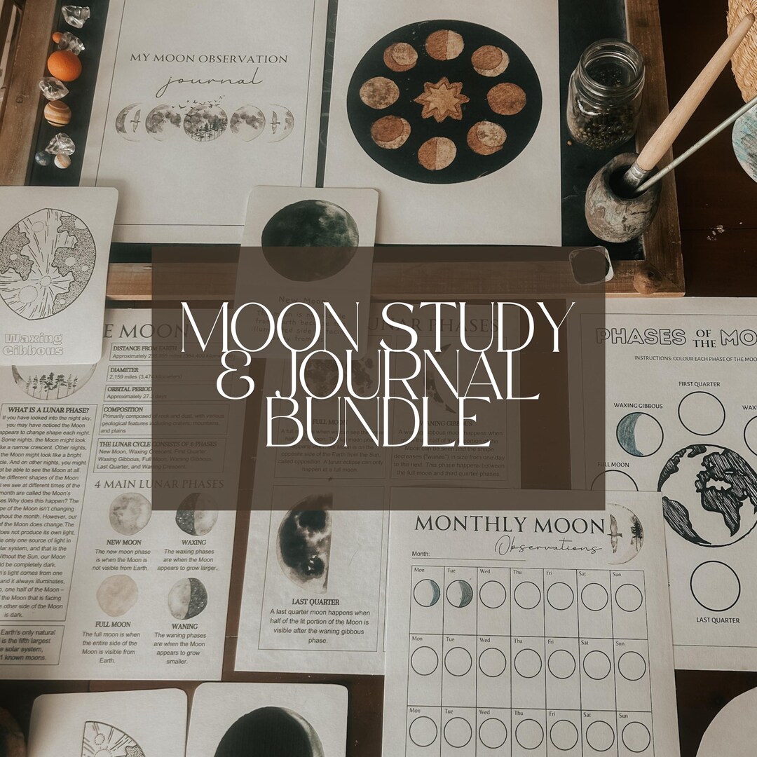 Moon Phases Study & Observation Journal | Lunar Cycle Printable ...