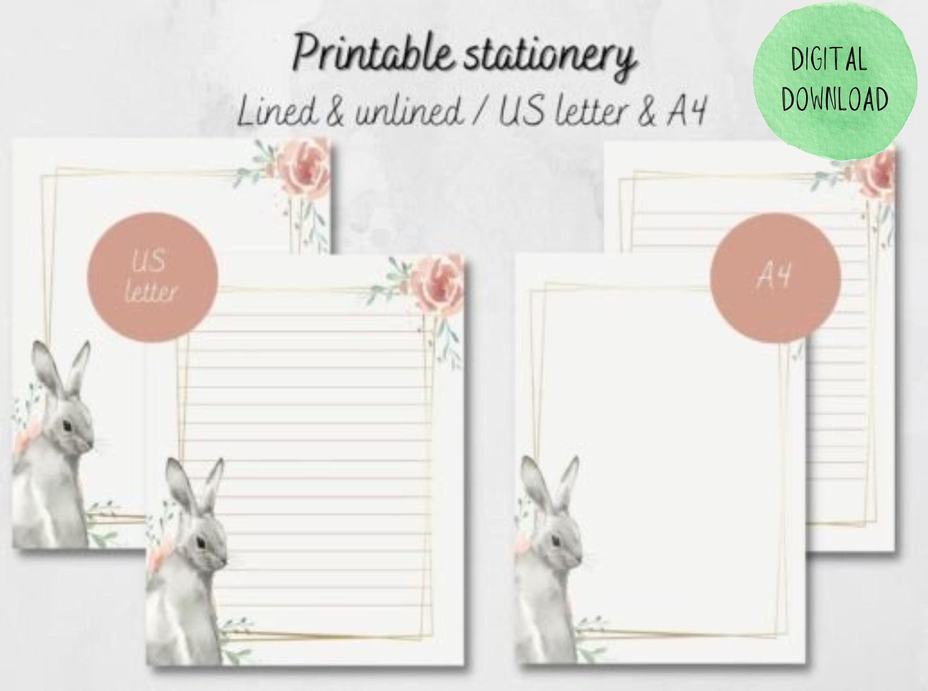 Easter Stationery Printable | Letter Writing Paper Printable - Etsy