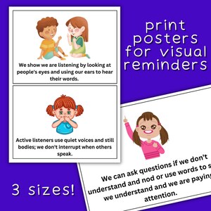 Social Story | Active Listening | Social Skills - Etsy