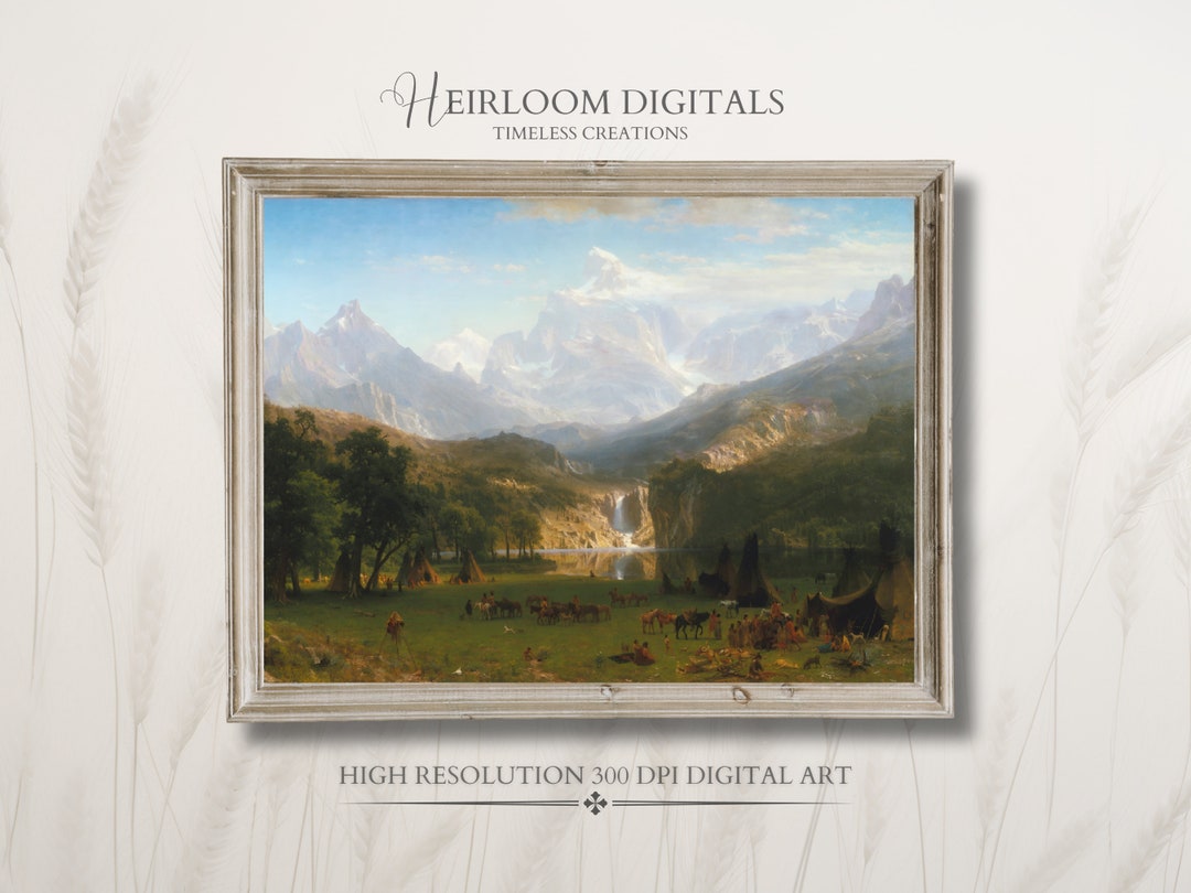 Vintage Native American Village Wall Art Shoshone Tribe in Wyoming ...