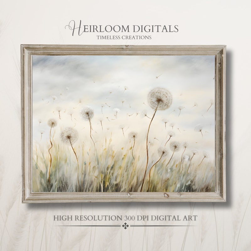 Dandelion Art - Etsy