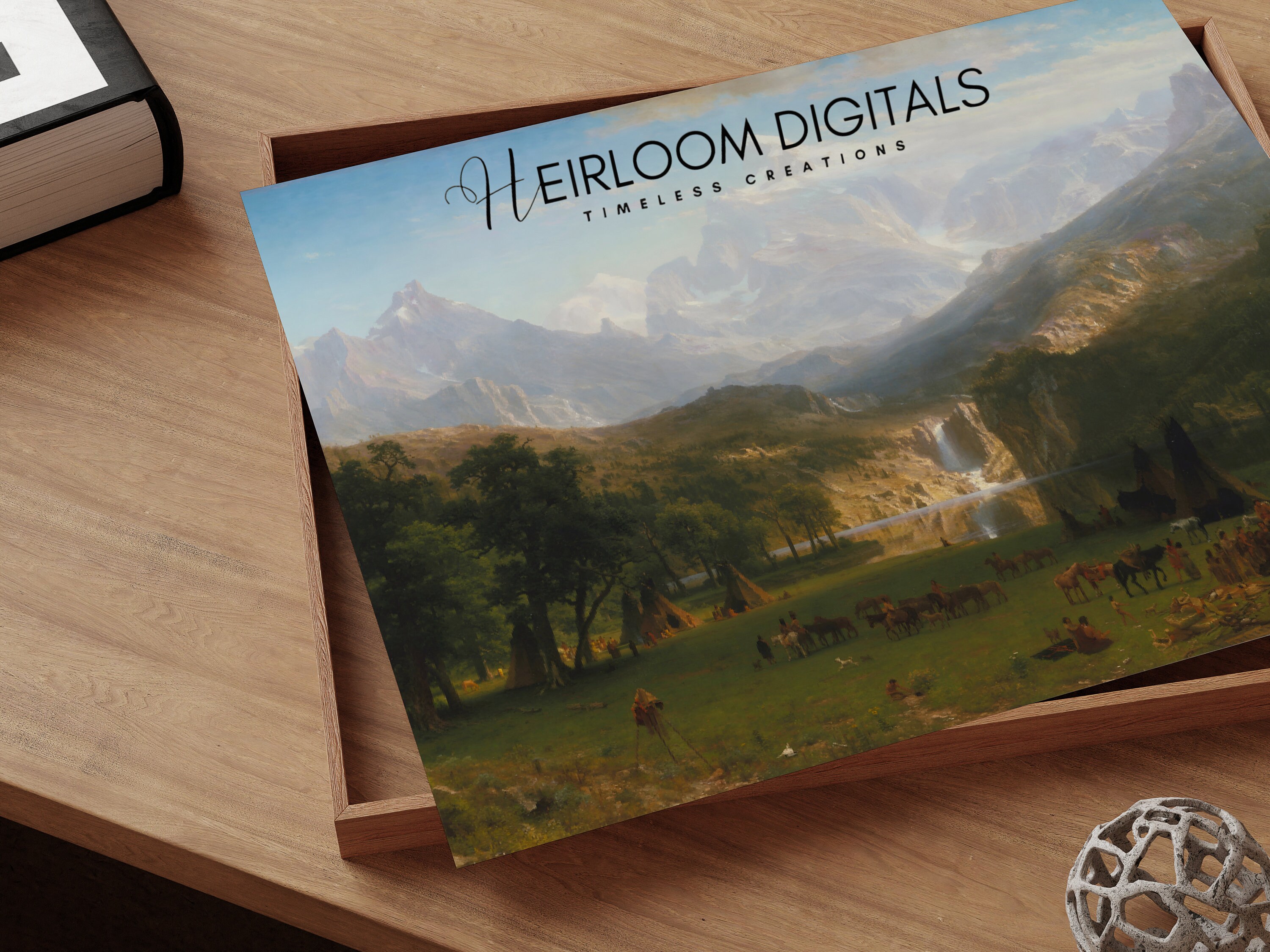 Vintage Native American Village Wall Art Shoshone Tribe in Wyoming ...