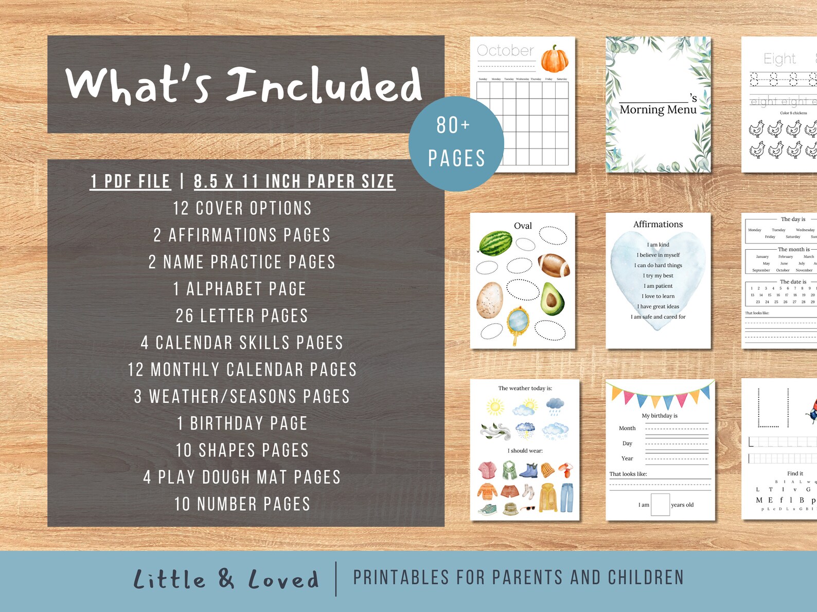 Preschool Morning Menu Pages, Homeschool Printables, Toddler Morning ...