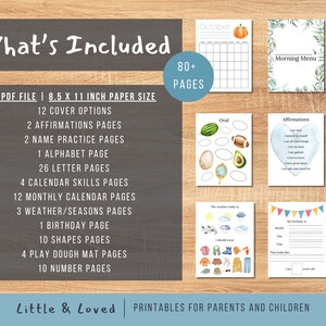 Preschool Morning Menu Pages, Homeschool Printables, Toddler Morning ...