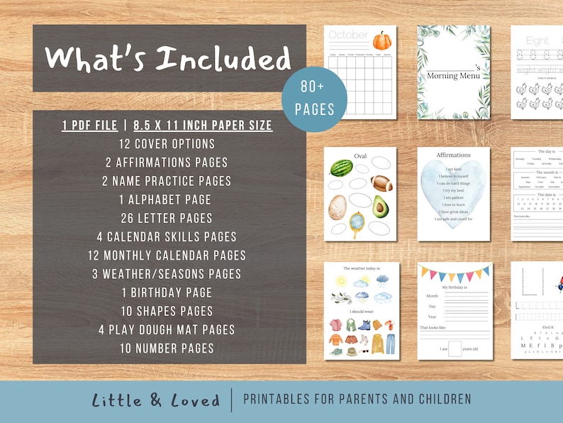 Preschool Morning Menu Pages, Homeschool Printables, Toddler Morning ...