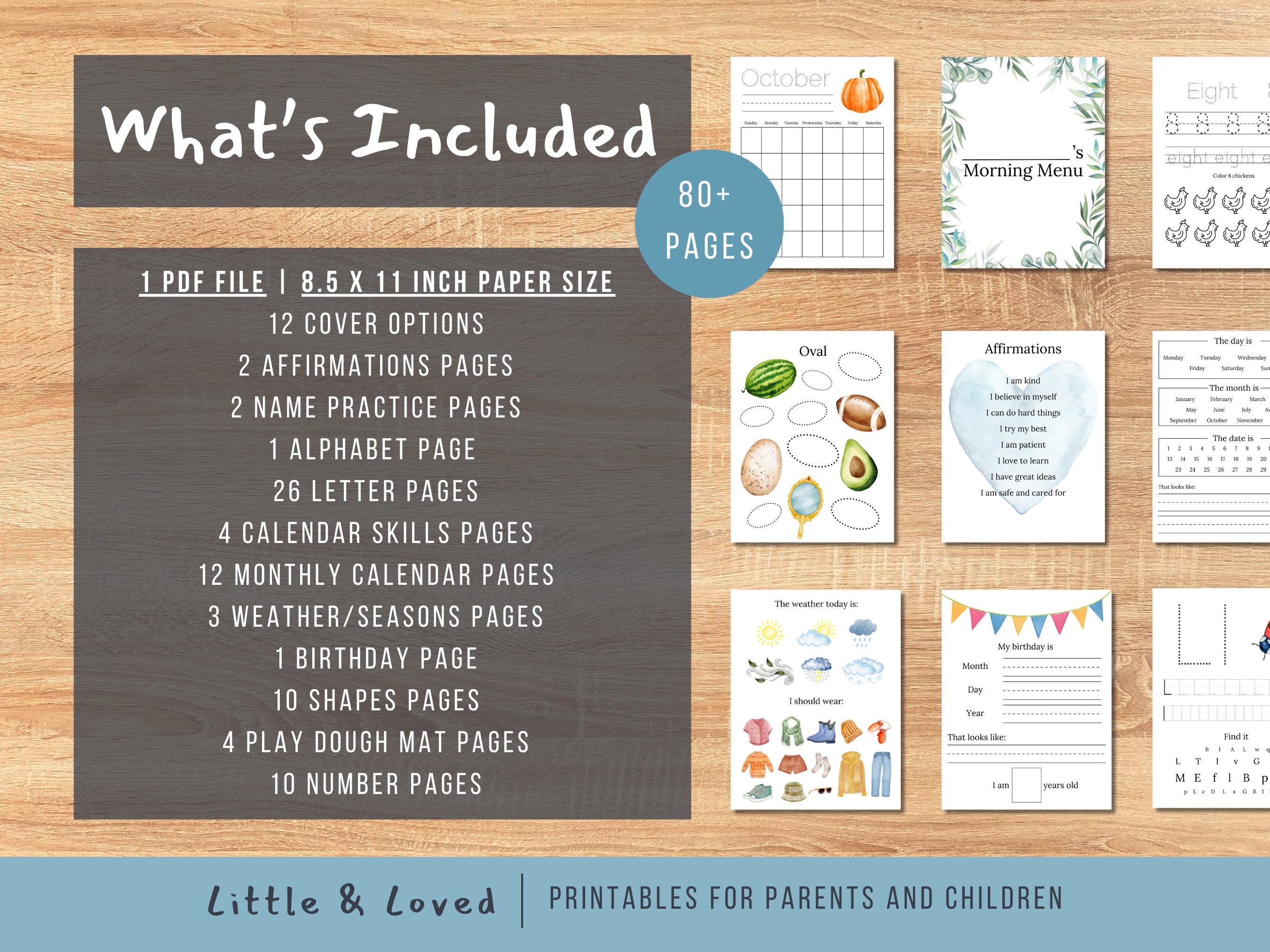 Preschool Morning Menu Pages, Homeschool Printables, Toddler Morning ...