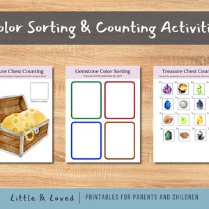 Gemstone Themed Preschool, Kindergarten, and First Grade Worksheets and ...