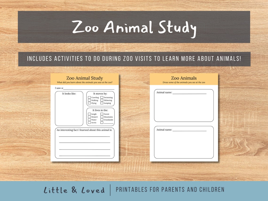 Zoo Animal Themed Worksheets and Activities for Preschoolers ...