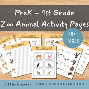 Zoo Animal Themed Worksheets and Activities for Preschoolers ...