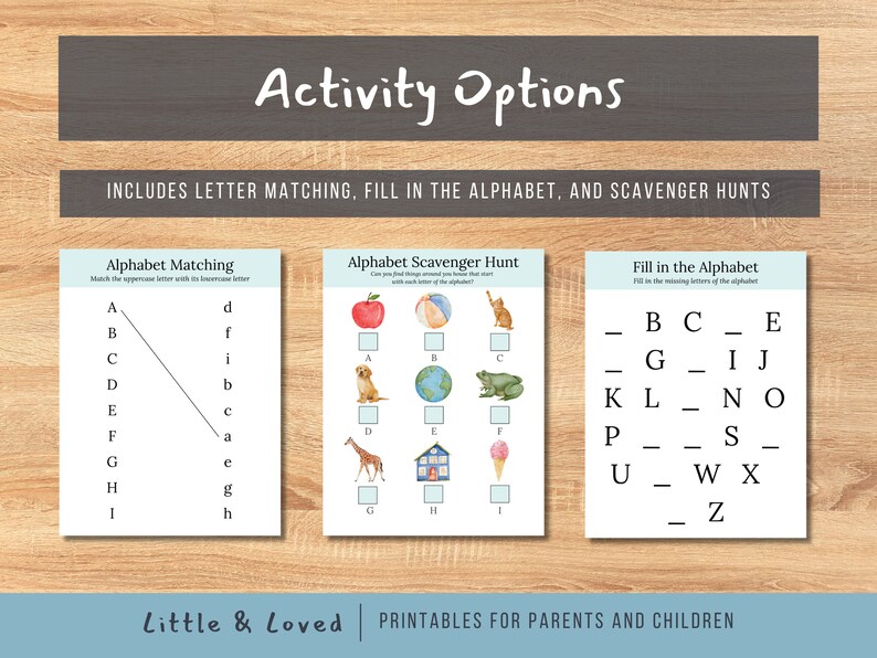 Preschool Morning Menu Alphabet Pages, Homeschool Alphabet Printables ...