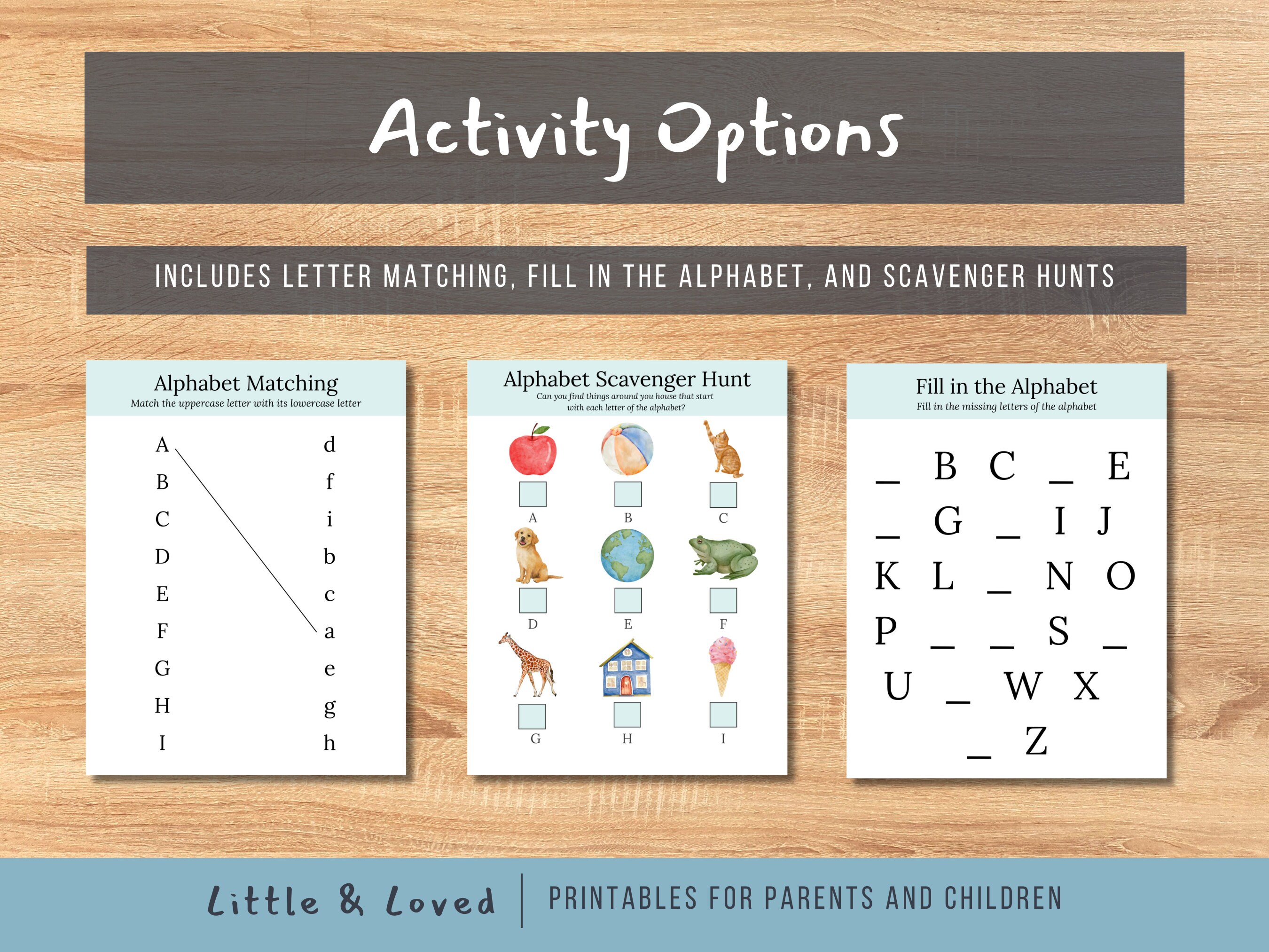 Preschool Morning Menu Alphabet Pages, Homeschool Alphabet Printables ...