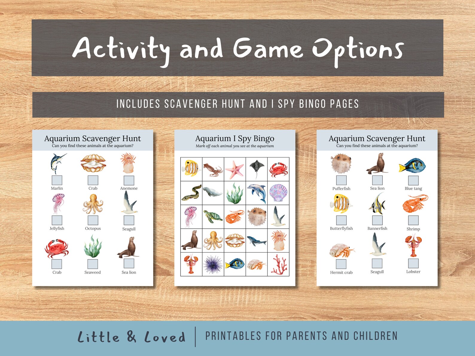 Ocean Life Themed Preschool, Kindergarten, and First Grade Worksheets ...