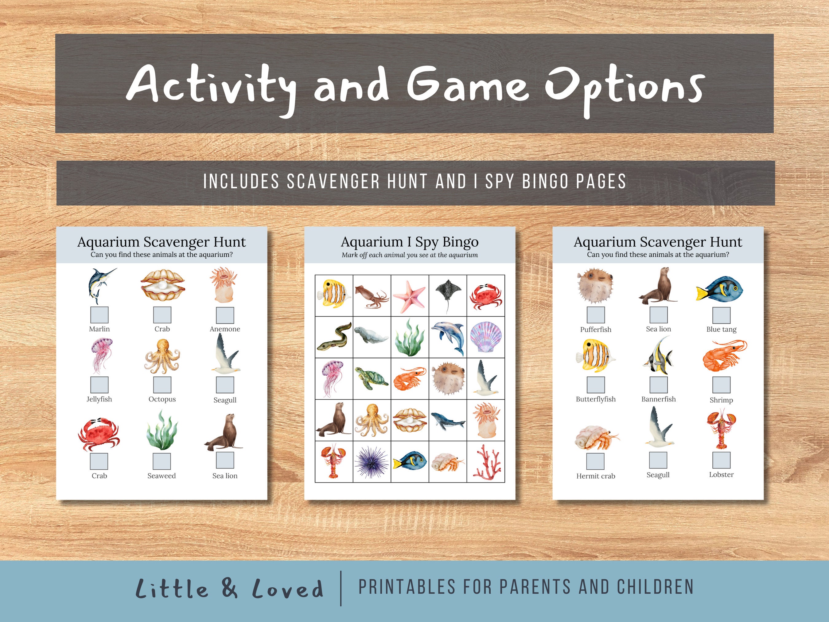 Ocean Life Themed Preschool, Kindergarten, and First Grade Worksheets ...