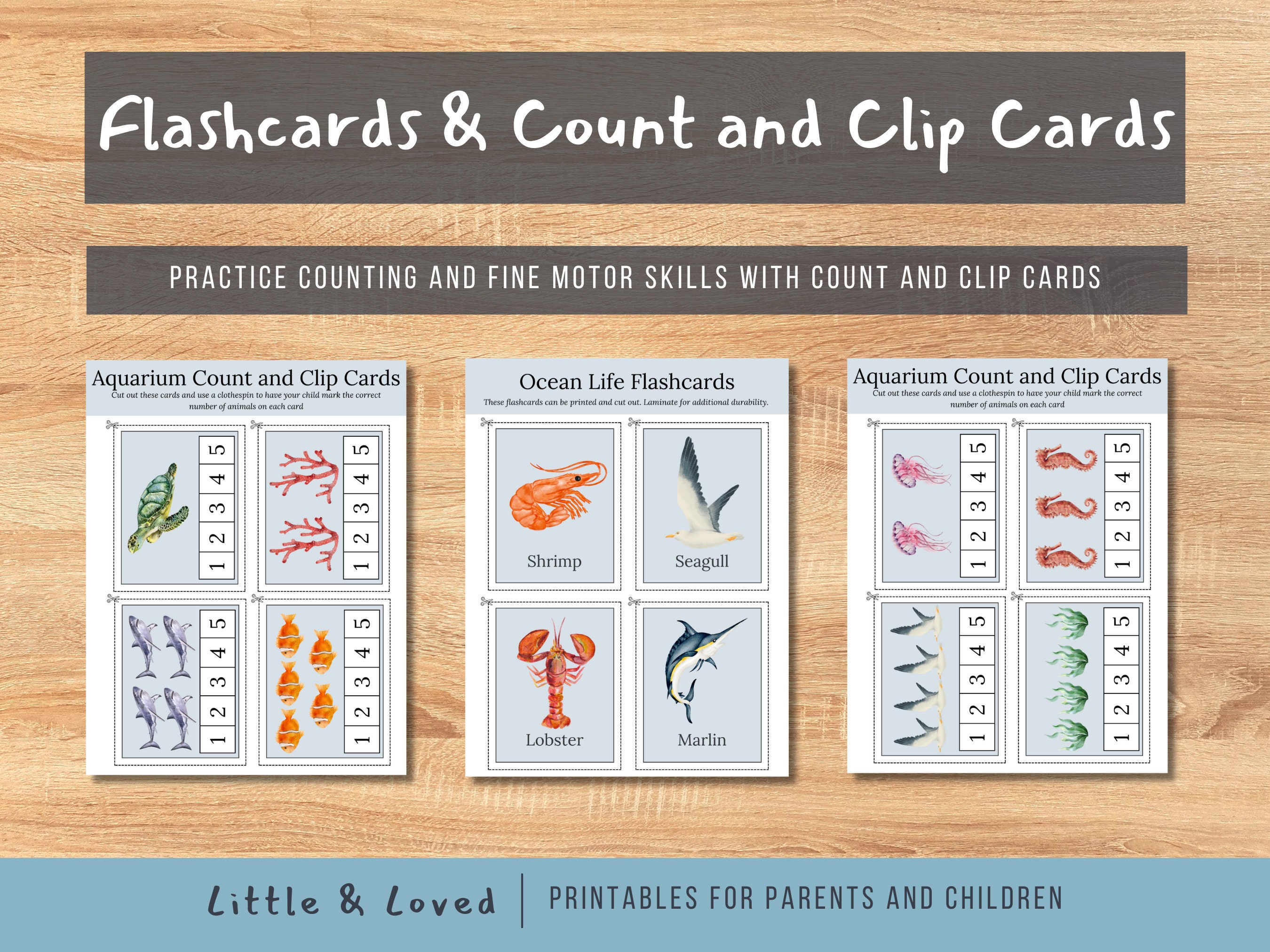 Ocean Life Themed Preschool, Kindergarten, and First Grade Worksheets ...