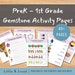 Gemstone Themed Preschool, Kindergarten, and First Grade Worksheets and ...