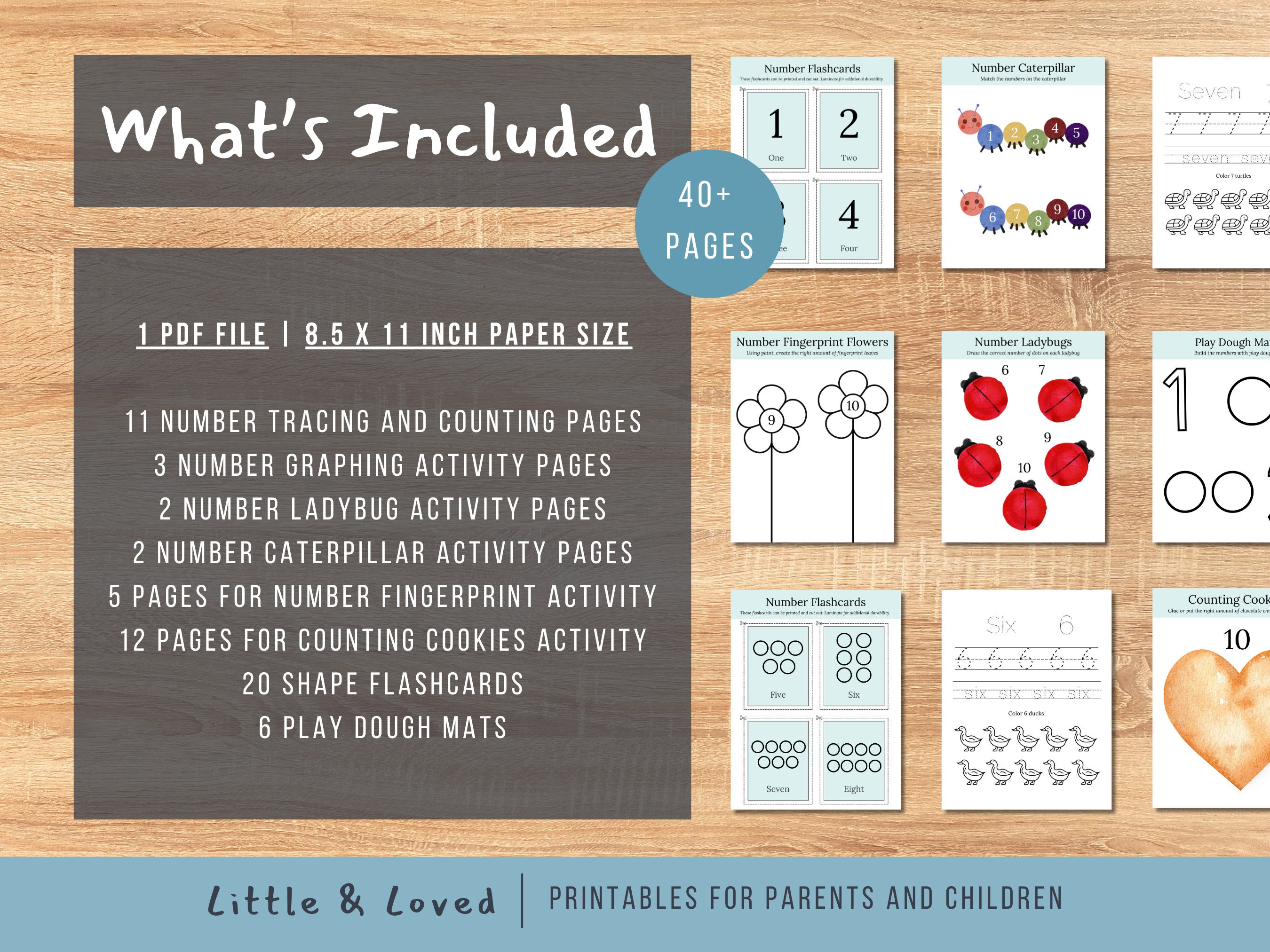 Prek-first Grade Number Pages, Toddler Morning Menu, Kids Busy Book ...