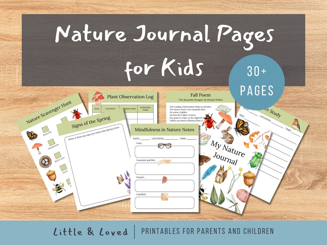 Nature Journal Pages for Kids, Homeschool Printables, Nature Study ...