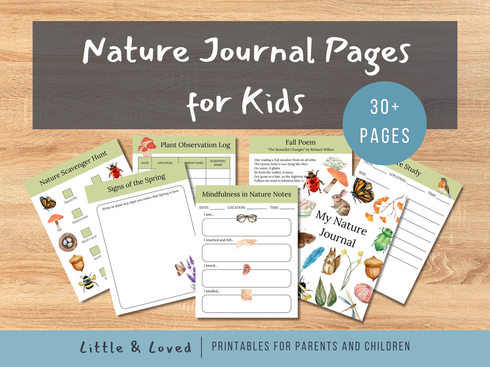 Nature Journal Pages for Kids, Homeschool Printables, Nature Study ...