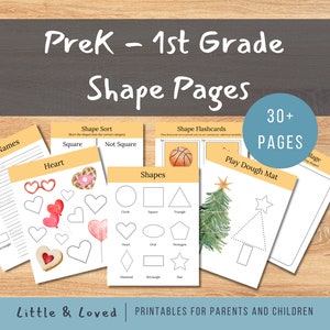 Preschool Morning Menu Shape Pages, Homeschool Shape Printables ...