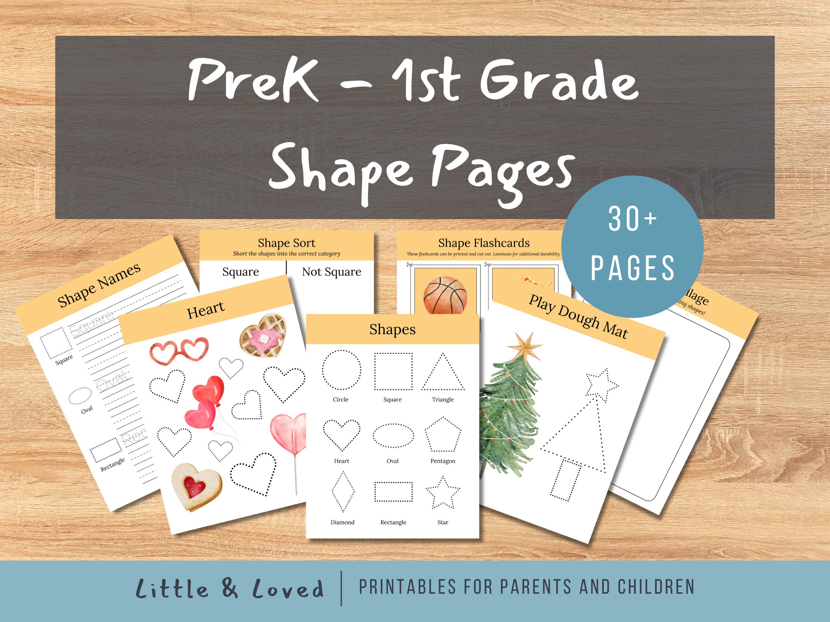 Preschool Morning Menu Shape Pages, Homeschool Shape Printables ...