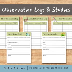 Nature Journal Pages for Kids, Homeschool Printables, Nature Study ...