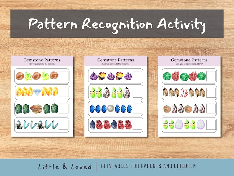 Gemstone Themed Preschool, Kindergarten, and First Grade Worksheets and ...