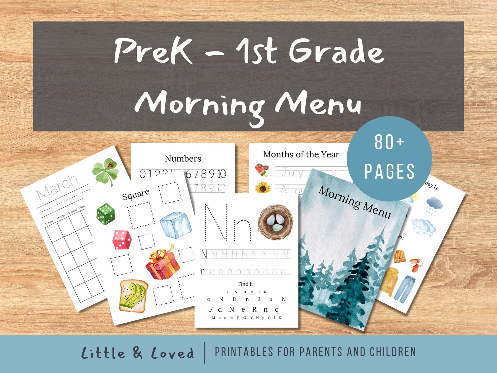 Preschool Morning Menu Pages, Homeschool Printables, Toddler Morning ...