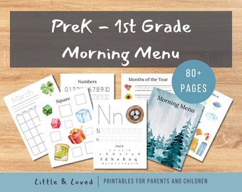 Preschool Morning Menu Shape Pages, Homeschool Shape Printables ...