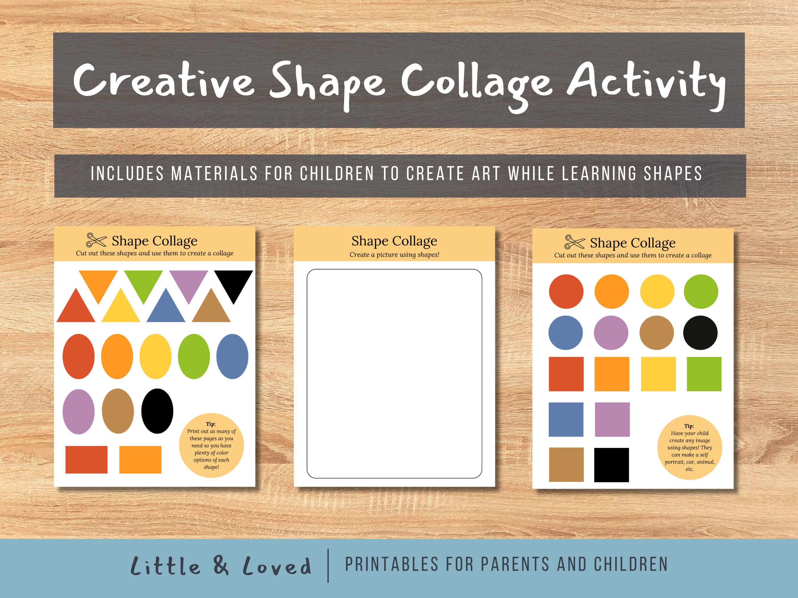 Preschool Morning Menu Shape Pages, Homeschool Shape Printables ...