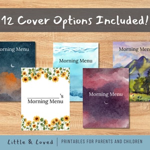 Preschool Morning Menu Pages, Homeschool Printables, Toddler Morning ...