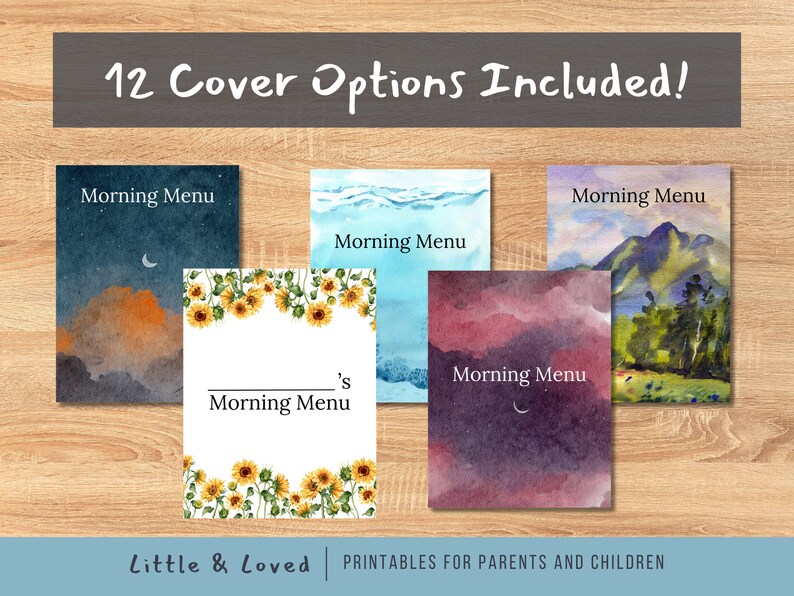 Preschool Morning Menu Pages, Homeschool Printables, Toddler Morning ...
