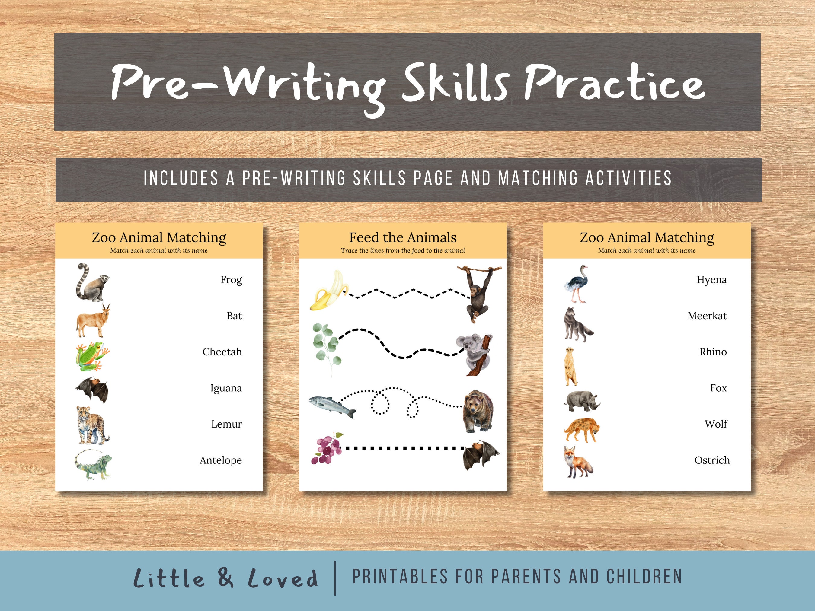 Zoo Animal Themed Worksheets and Activities for Preschoolers ...