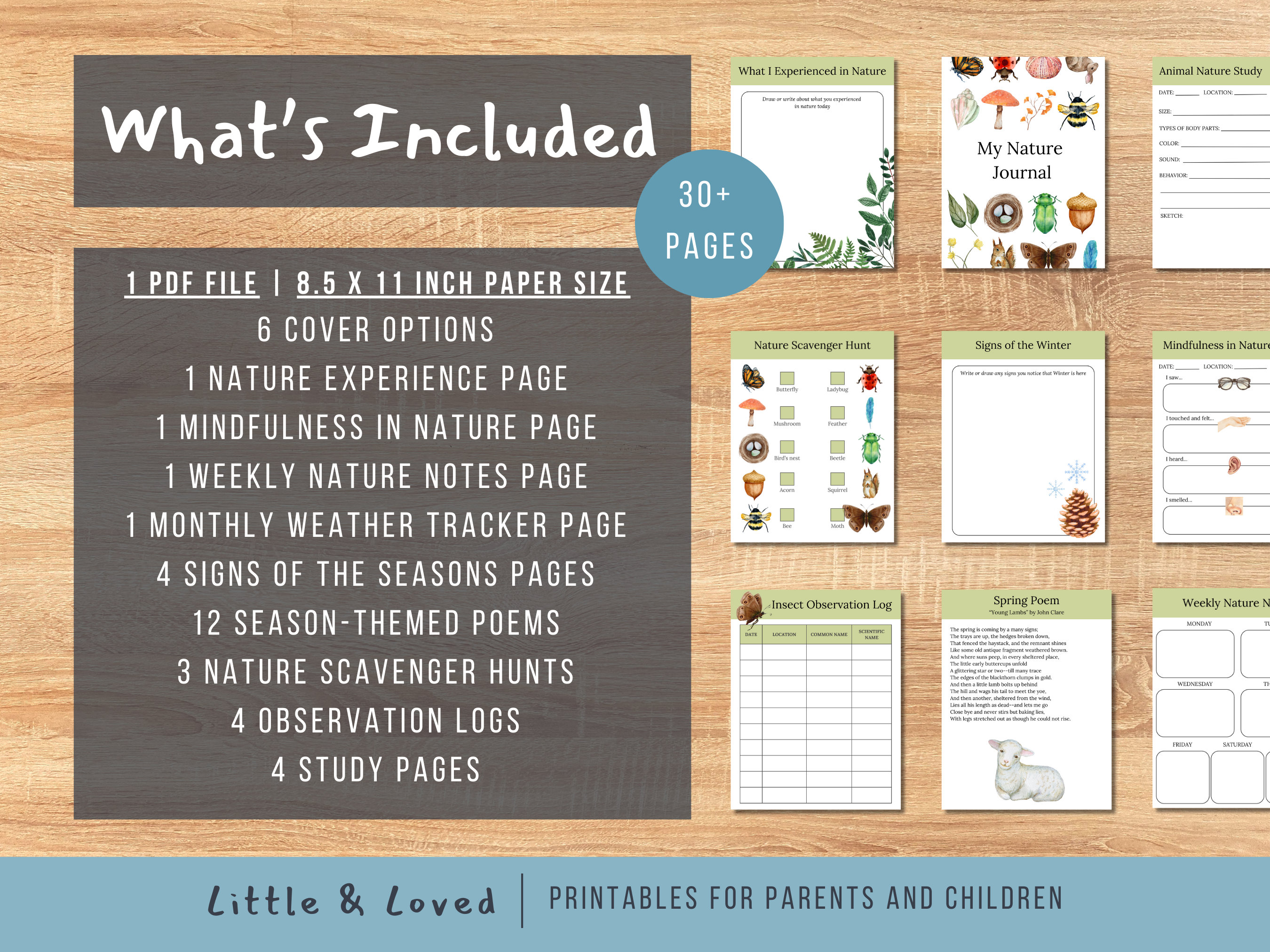Nature Journal Pages for Kids, Homeschool Printables, Nature Study ...
