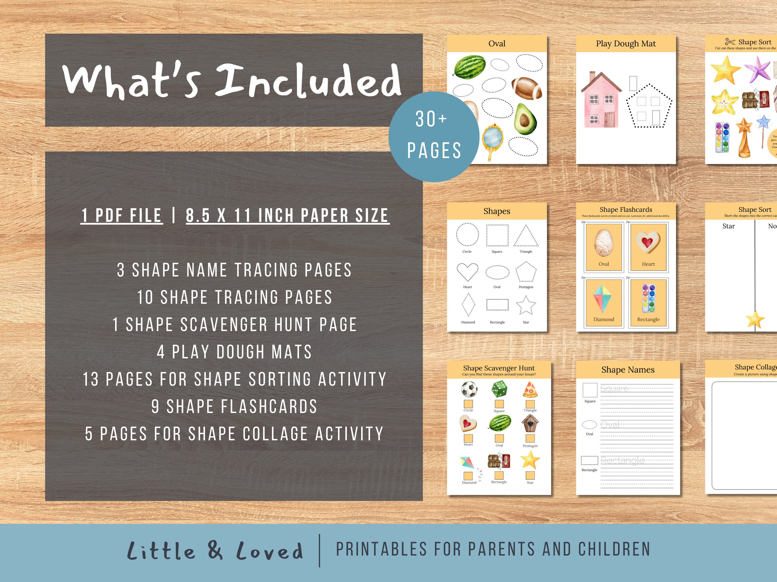 Preschool Morning Menu Shape Pages, Homeschool Shape Printables ...