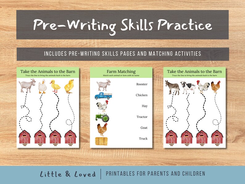 Farm Themed Worksheets and Activities for Preschoolers, Kindergarteners ...