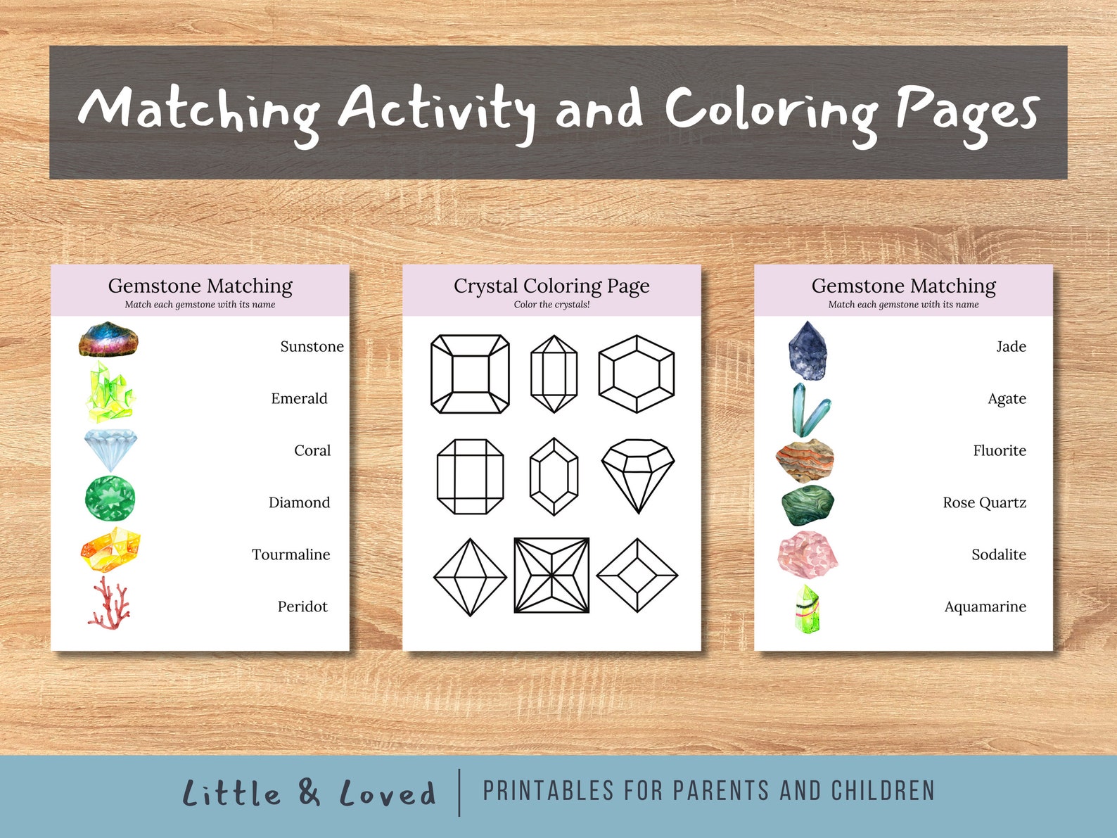 Gemstone Themed Preschool, Kindergarten, and First Grade Worksheets and ...
