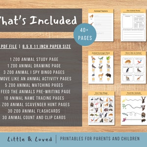 Zoo Animal Themed Worksheets and Activities for Preschoolers ...