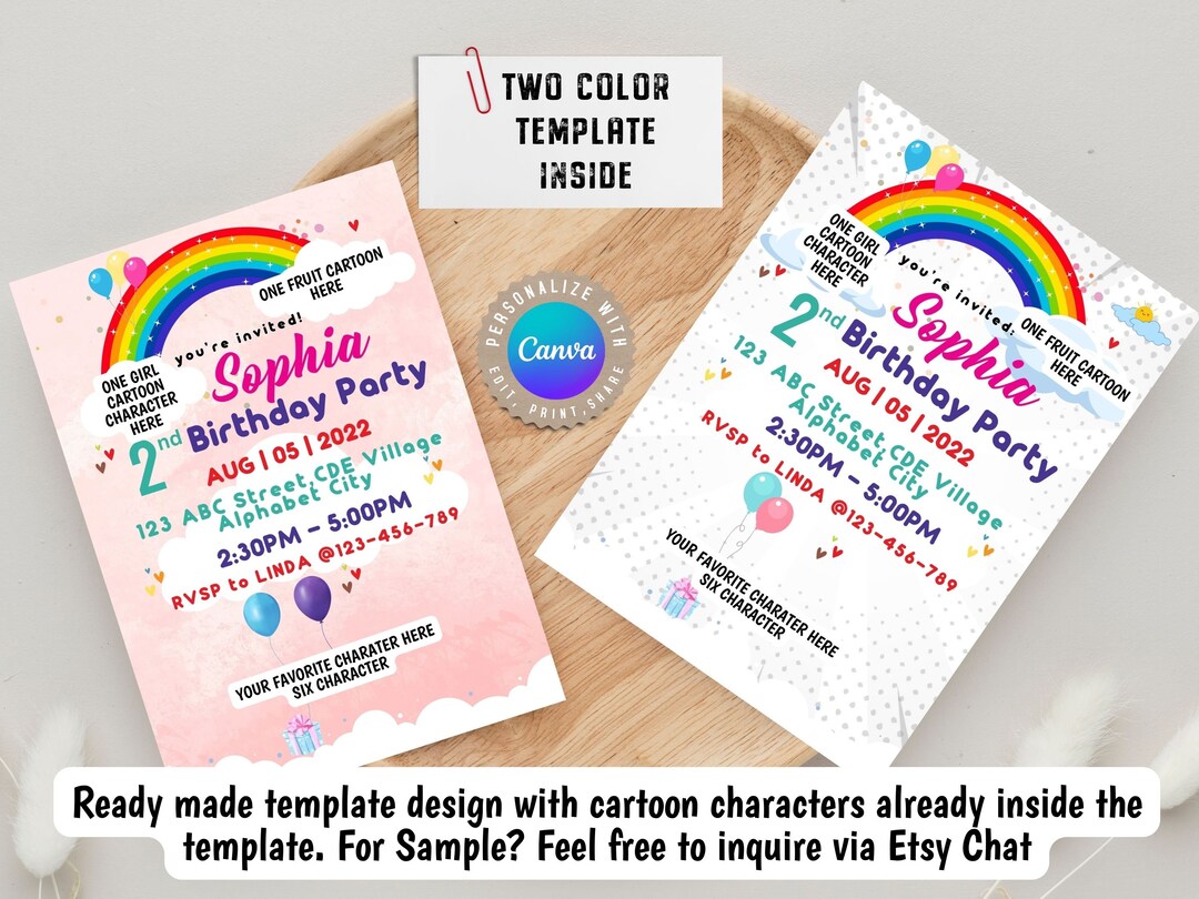 Editable Birthday Girl Invitation Template, Printable Birthday Girl ...