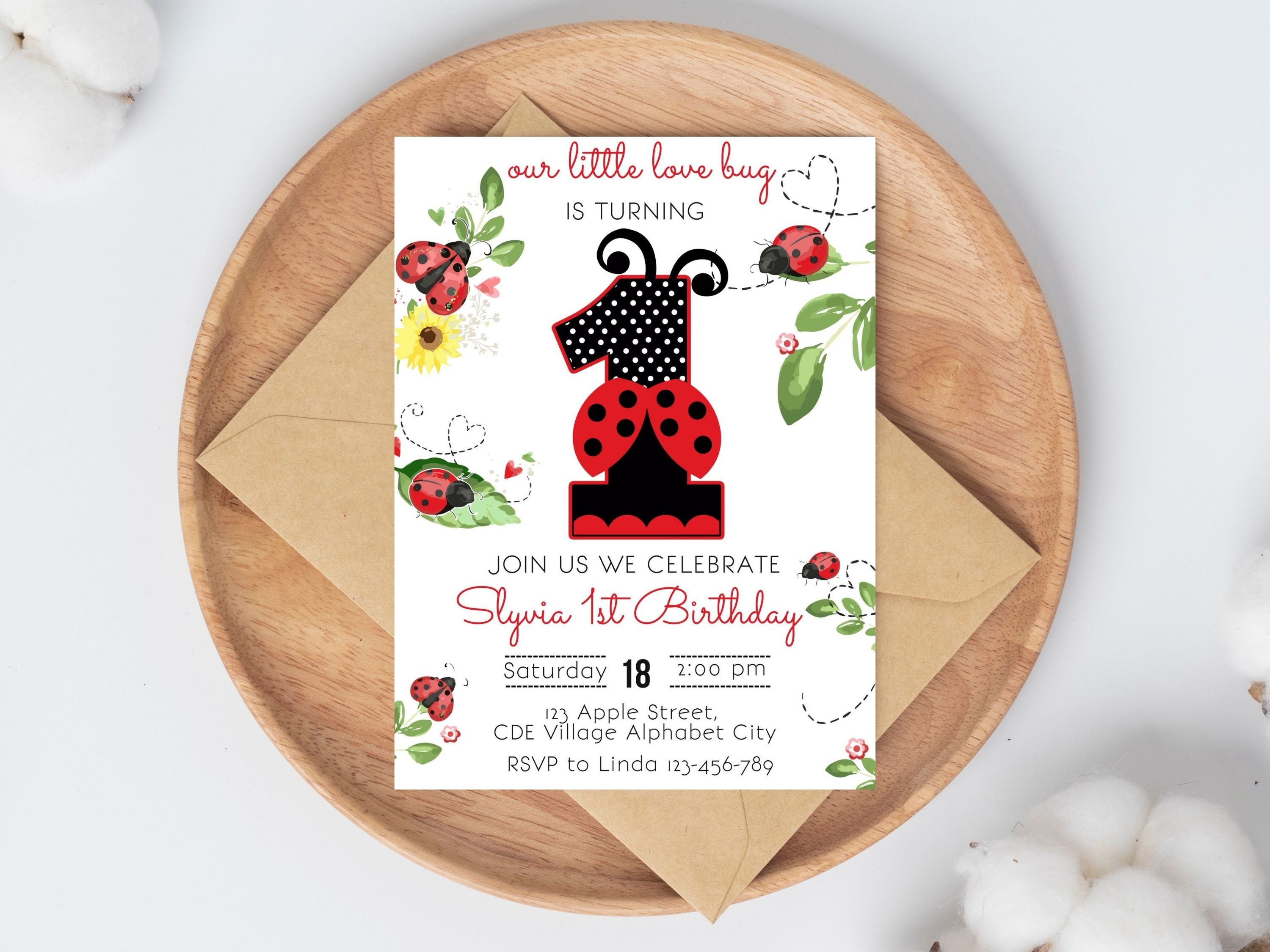 Editable Ist Birthday Invitation First Birthday Invitation - Etsy