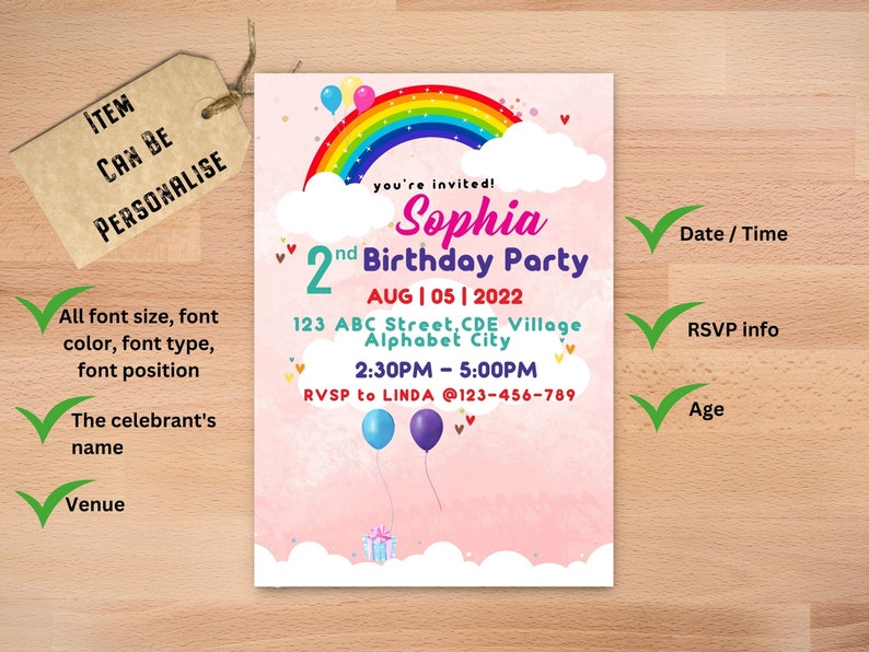Editable Birthday Girl Invitation Template, Printable Birthday Girl ...