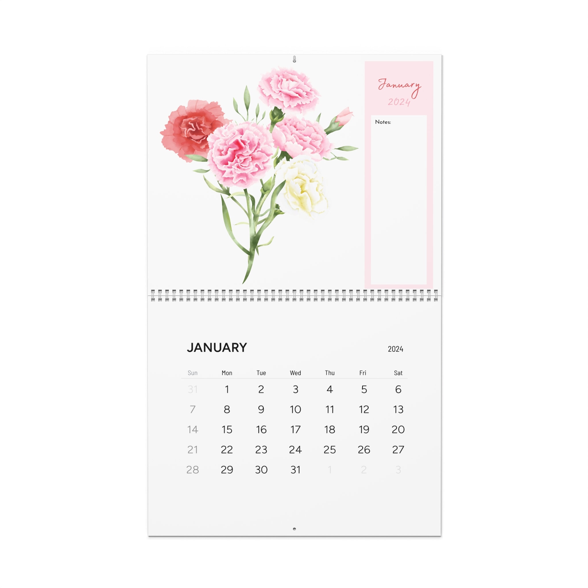 Birthflowers 2024 Wall Calendar, Monthly Calendar 2024, Flower Calendar ...