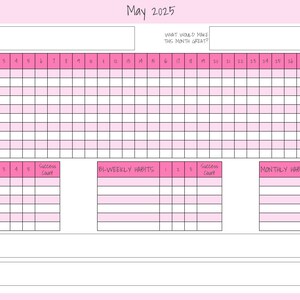 2025 Printable Habit Tracker Daily, Weekly, Bi-weekly, Monthly Tracker ...