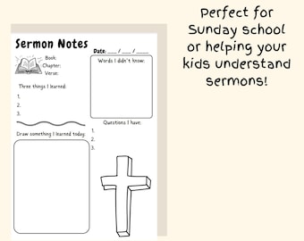 Faith Journal Printable Bible Study Sheets Sermon Notes Prayer Journal ...