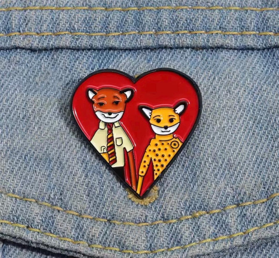 Fantastic Mr. Fox Enamel Pin – Wes Anderson Pin – Mr. Fox Movie ...
