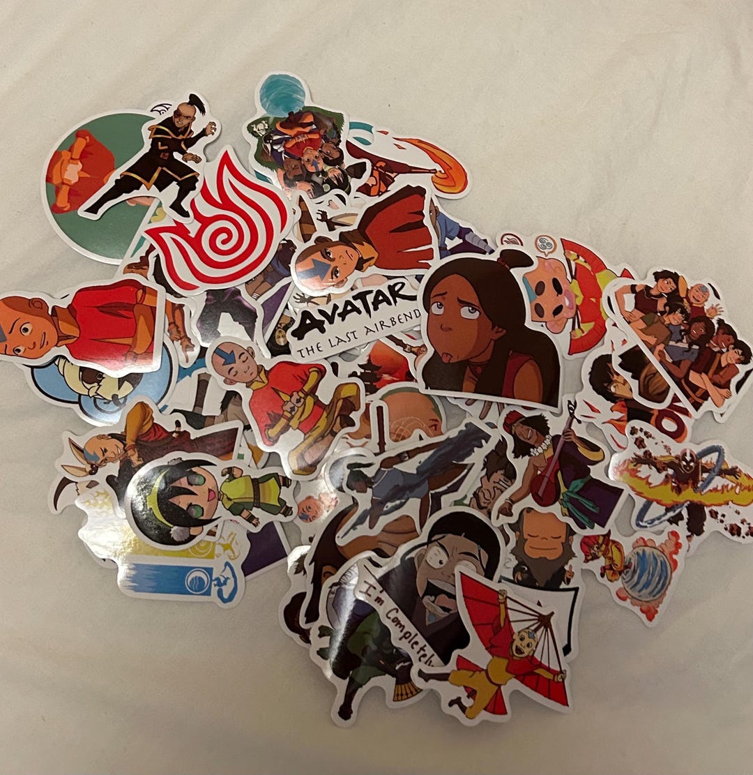 10 Pack Stickers Avatar the Last Airbender Vinyl Stickers Pack, Avatar ...