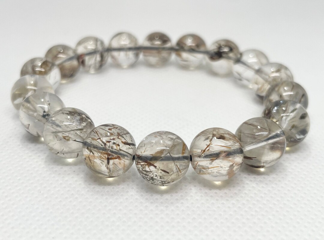 Natural Black Super Seven, Crystal Bead Bracelet, Healing Crystal - Etsy