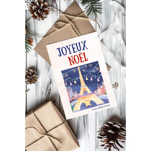 Joyeux Noel Card - Etsy